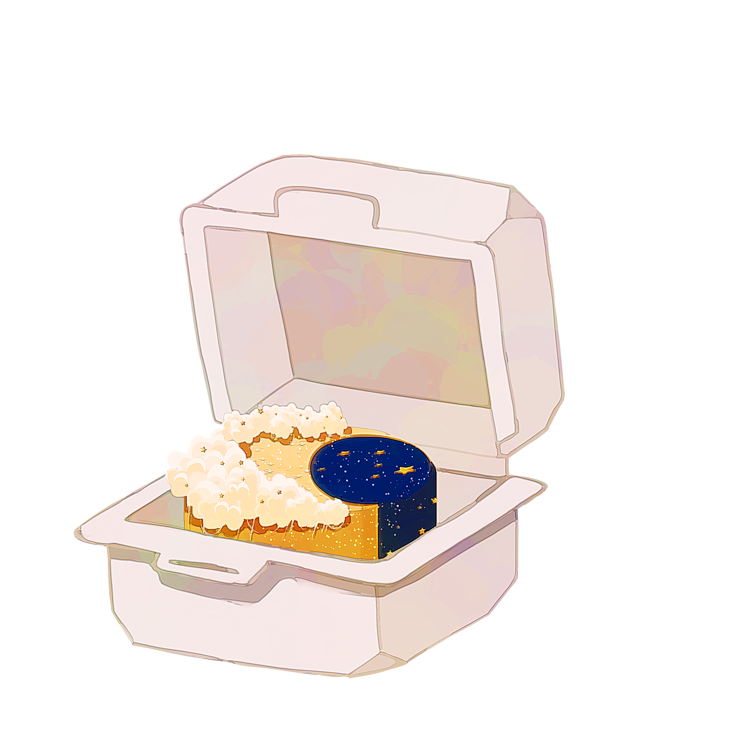 moon bento cake - ibisPaint