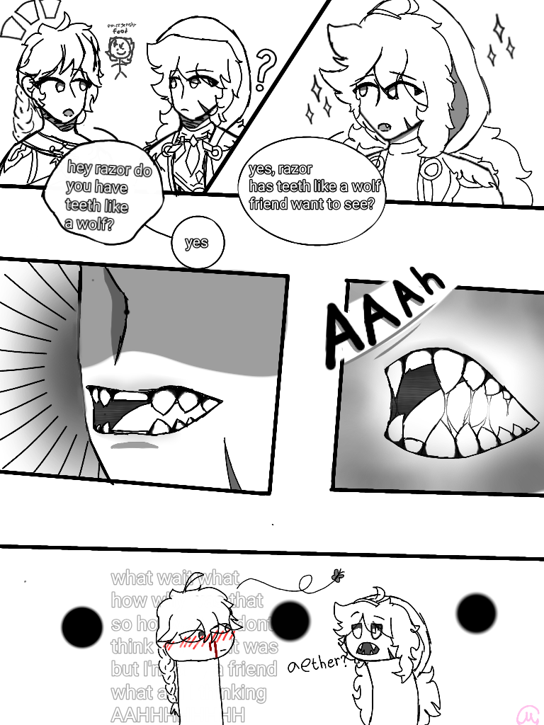 aether asking if razor has sharp teeth - ibisPaint