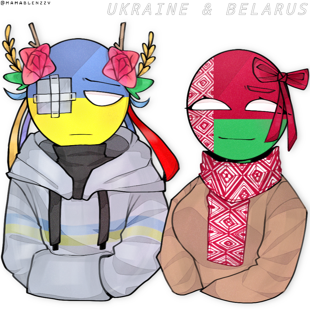 Ukraine & Belarus - Countryhumans - ibisPaint