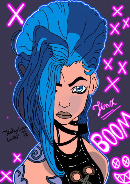 Jinx de arcane league of legends - ibisPaint