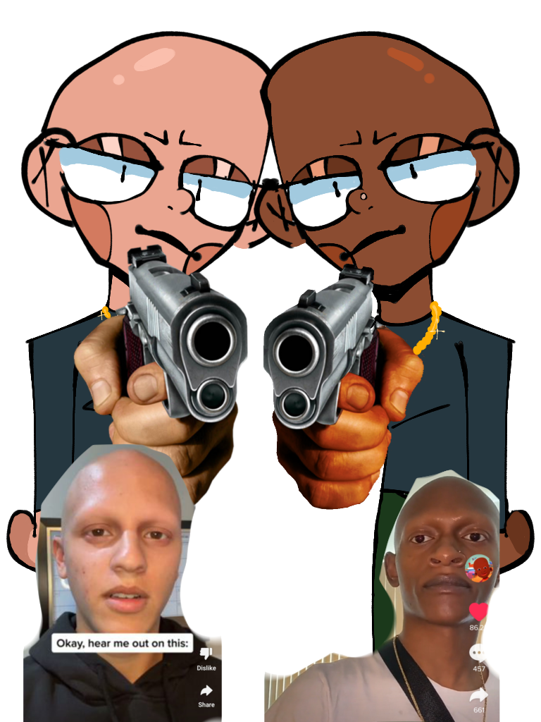 Bald men👩🏾‍🦲👩🏼‍🦲 - ibisPaint