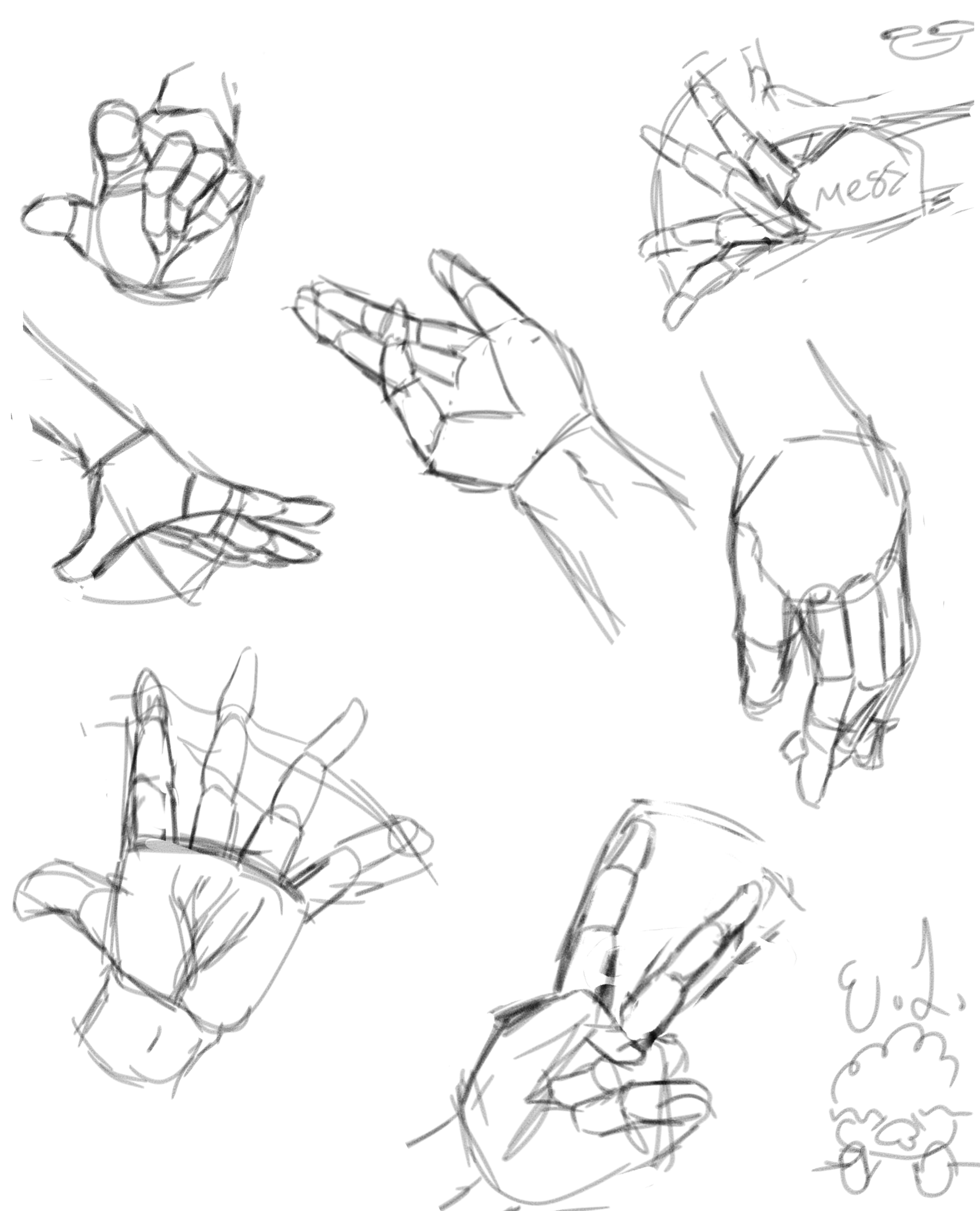 more hand poses - ibisPaint