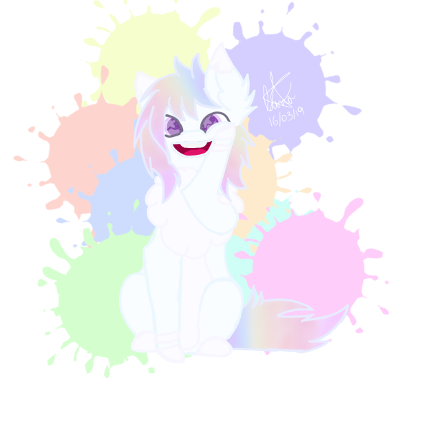 my OC rainbow moon - ibisPaint