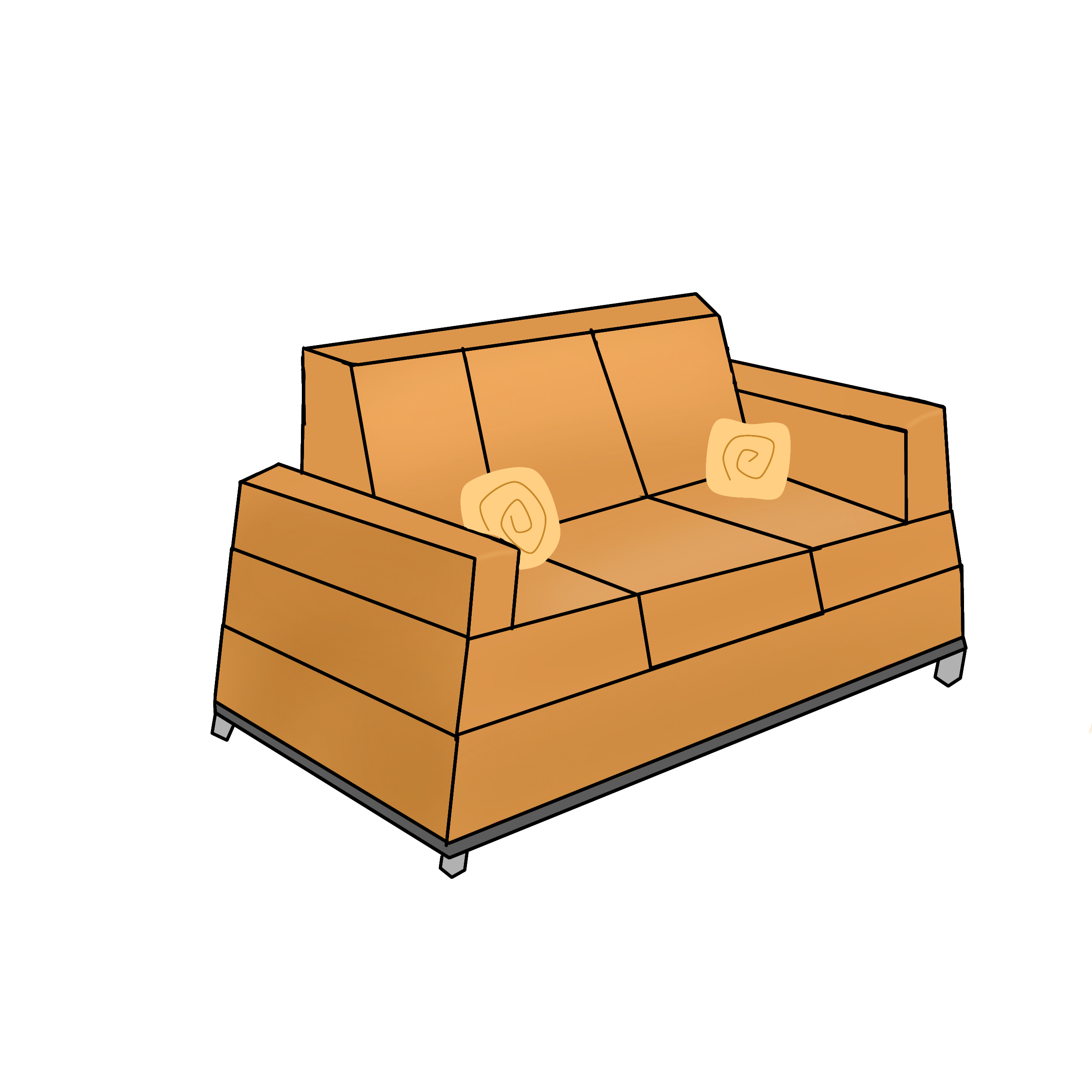 sofa orange - ibisPaint