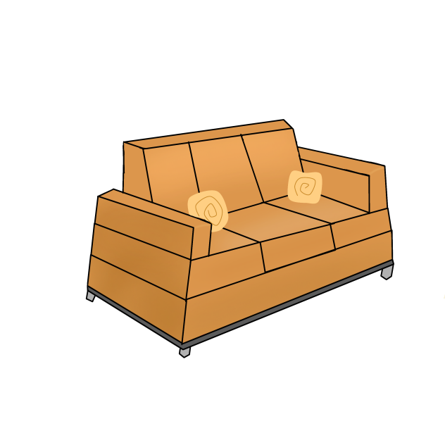 sofa orange - ibisPaint