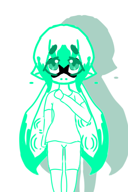 lAqua Squid Girl - ibisPaint