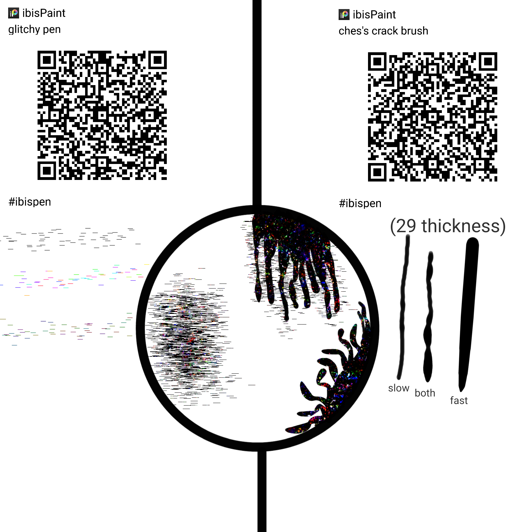 my glitch pen combo thing I made - ibisPaint