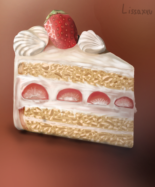 strawberry cake - ibisPaint