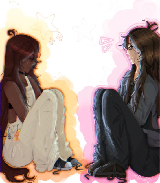 Me and my girlfriend’s oc’s! - ibisPaint