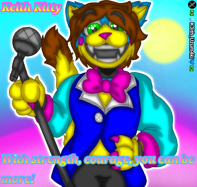 Keith Kitty - My FNaF OC - 🦁💙🎉 - ibisPaint