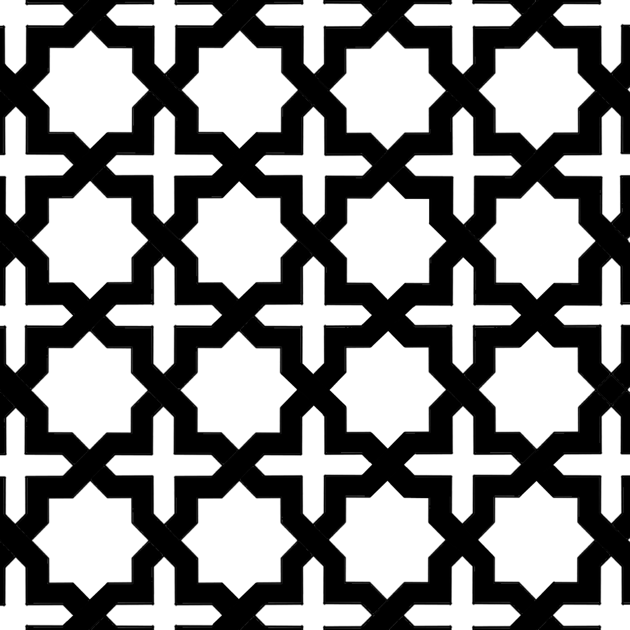 Pattern Arabesque Geometric 1 white - ibisPaint