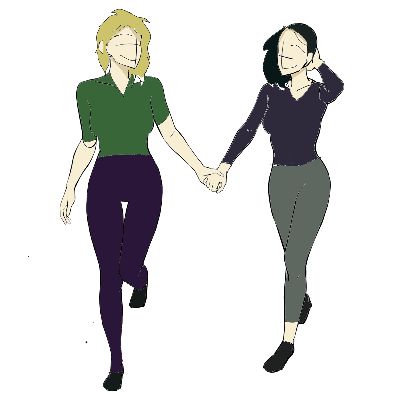 Holding hands - ibisPaint