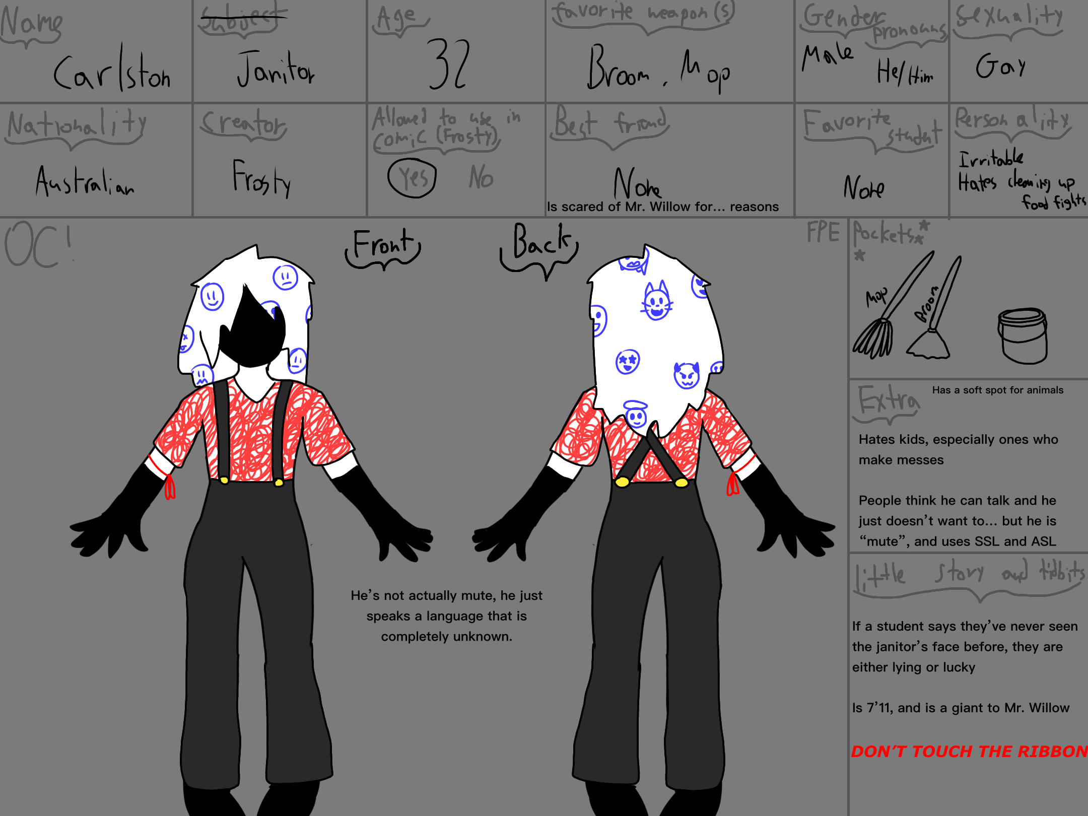 Carlston, The janitor, FPE - ibisPaint