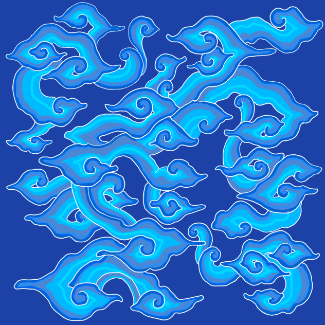 blue pattern - ibisPaint