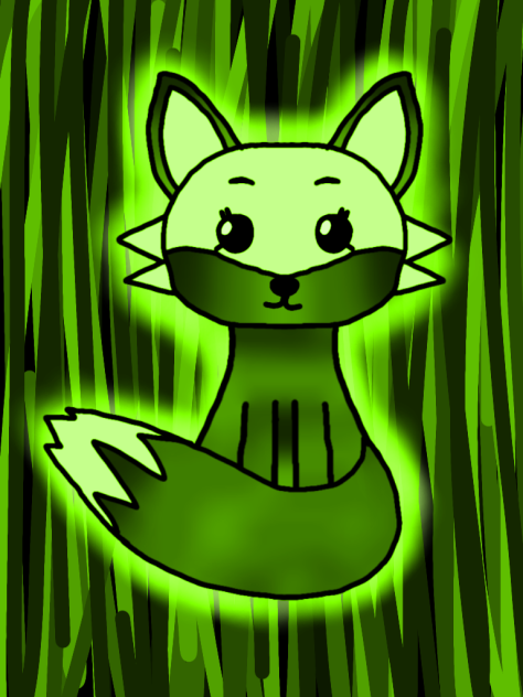lime green fox - ibisPaint