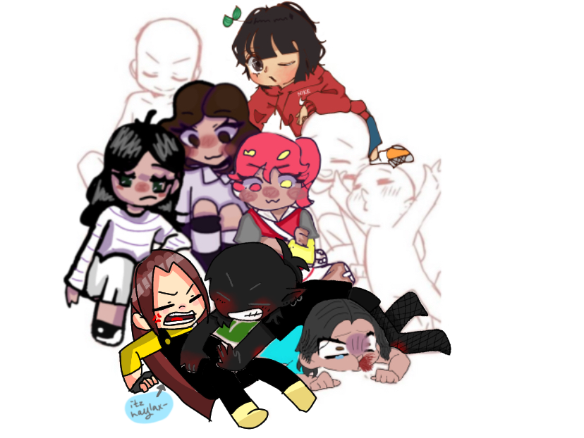 # people pile # collab - ibisPaint