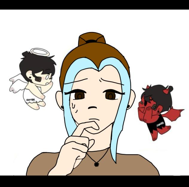 Angel and Demon collab with SimplySakura - ibisPaint