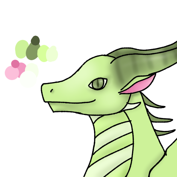 A green dragon. Name Ideas - ibisPaint
