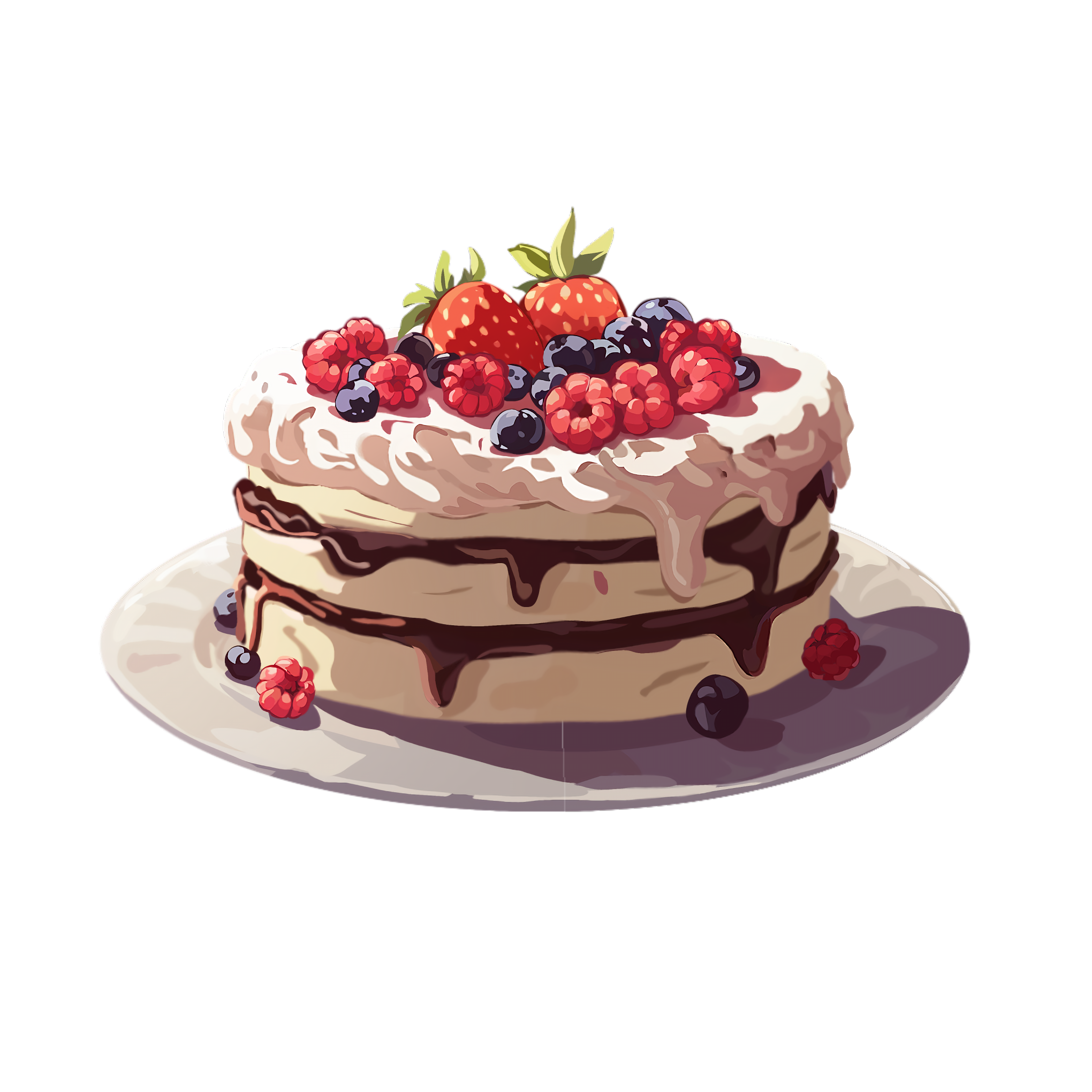 red fruit cake - ibisPaint