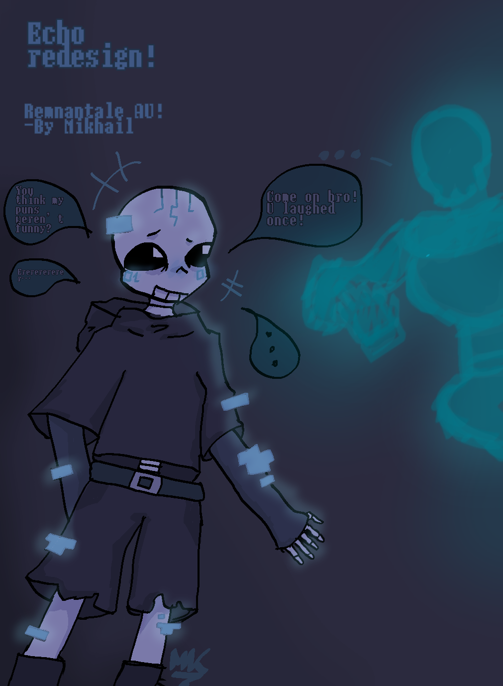 When I pretend.. Echo sans! (My au) - ibisPaint
