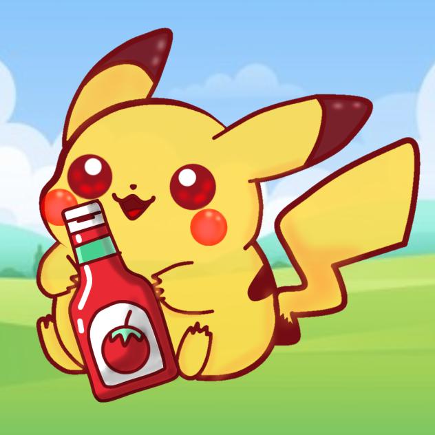 Pikachu adicto al ketchup - ibisPaint