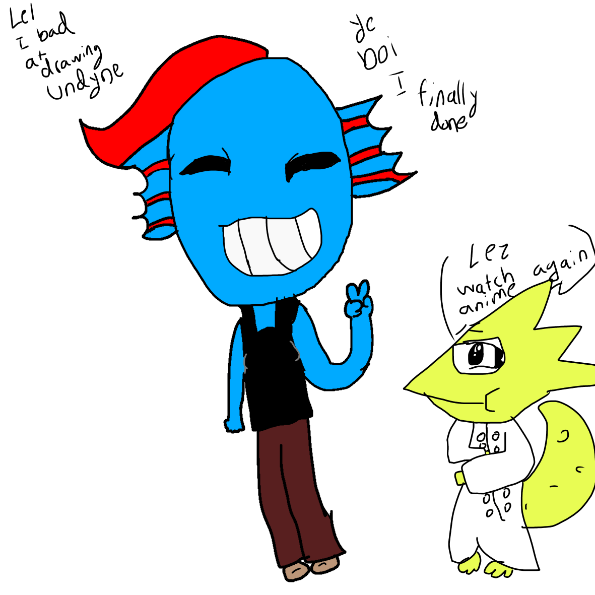 Undyne and Alphys - ibisPaint