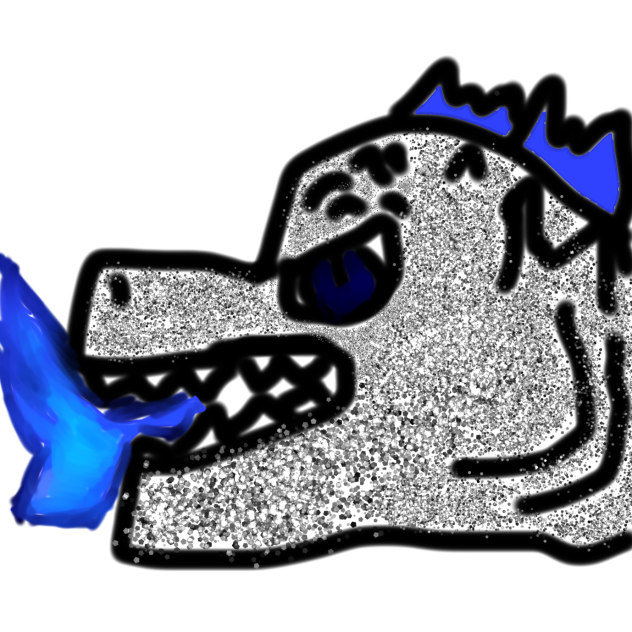 Godzilla doing Atomic Breath - ibisPaint