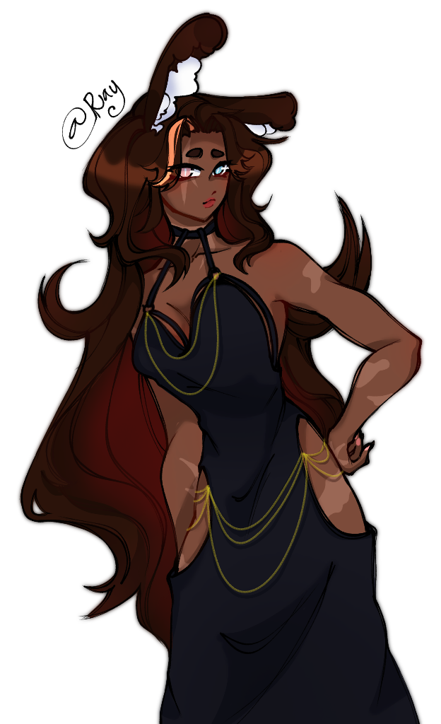 Ray's oc with black dress trend - ibisPaint