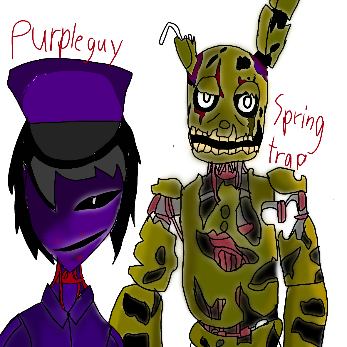 purple guy and Springtrap - ibisPaint