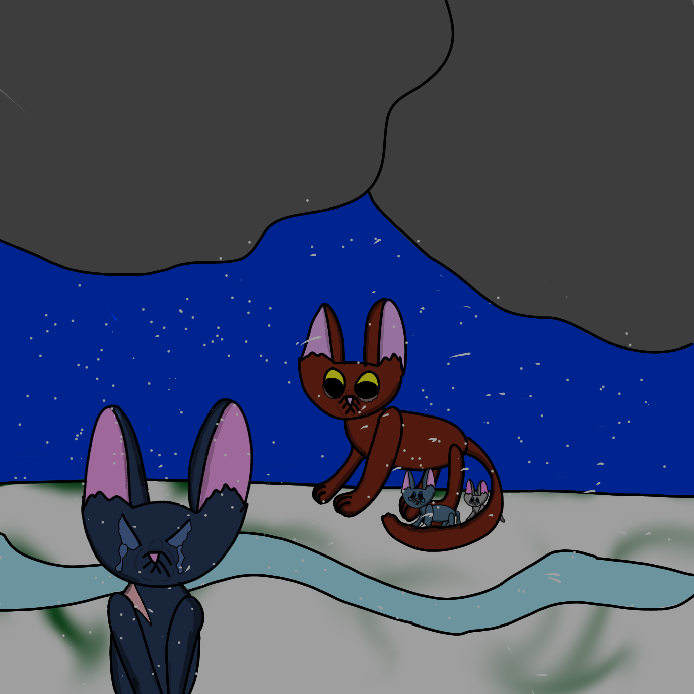 Bluestar giving up her kits l Warriors - ibisPaint