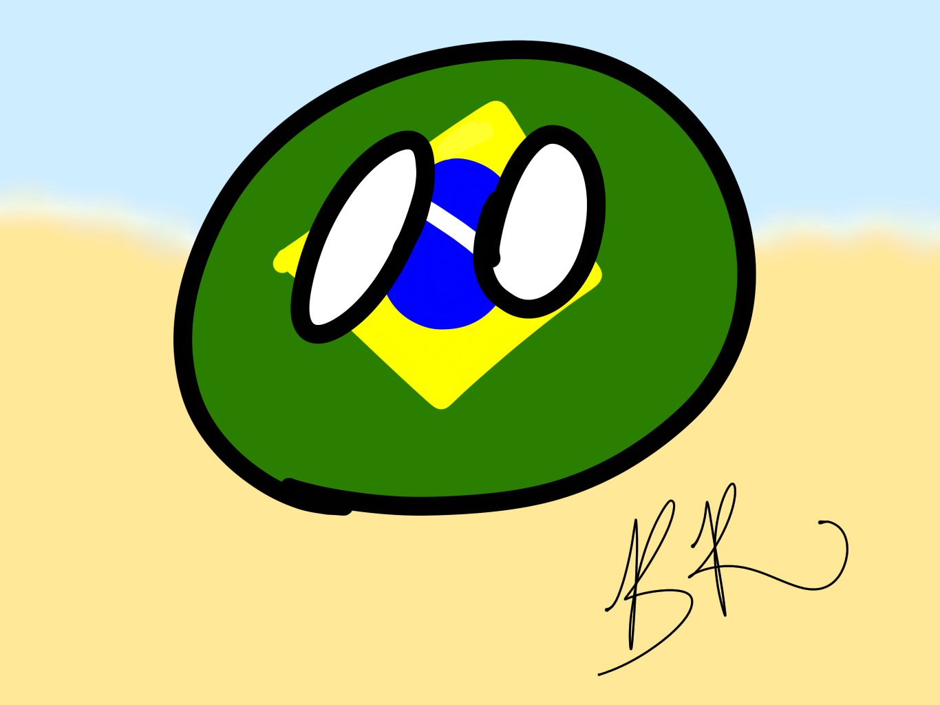 Countryhumans balls-Brasil - ibisPaint