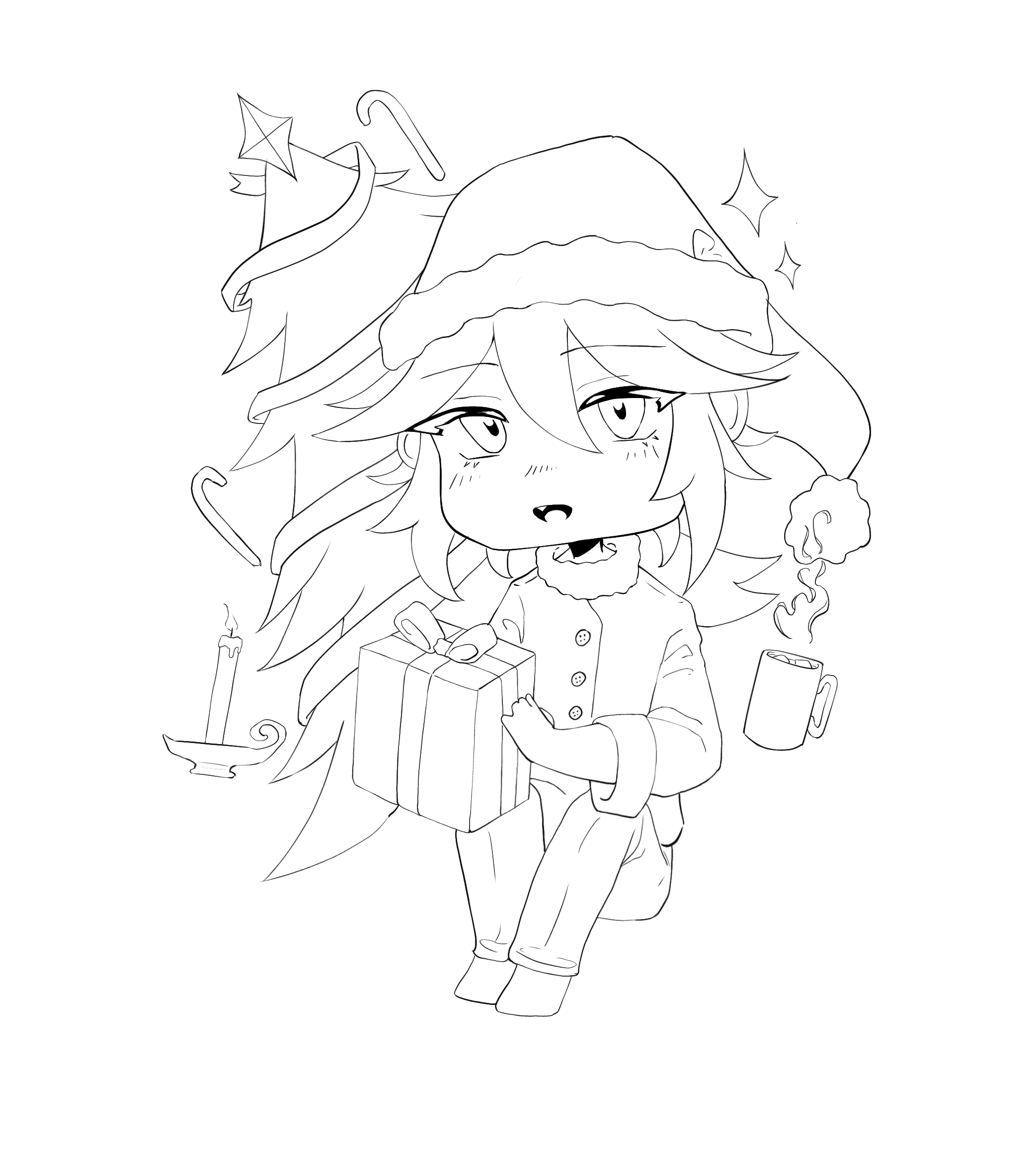 xmas lineart - ibisPaint