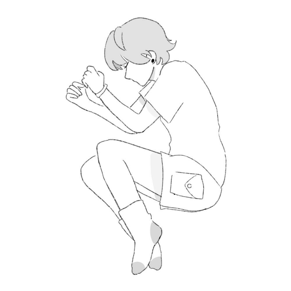 Lying on the floor - ibisPaint