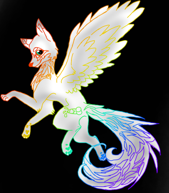 rainbow wolfy - ibisPaint