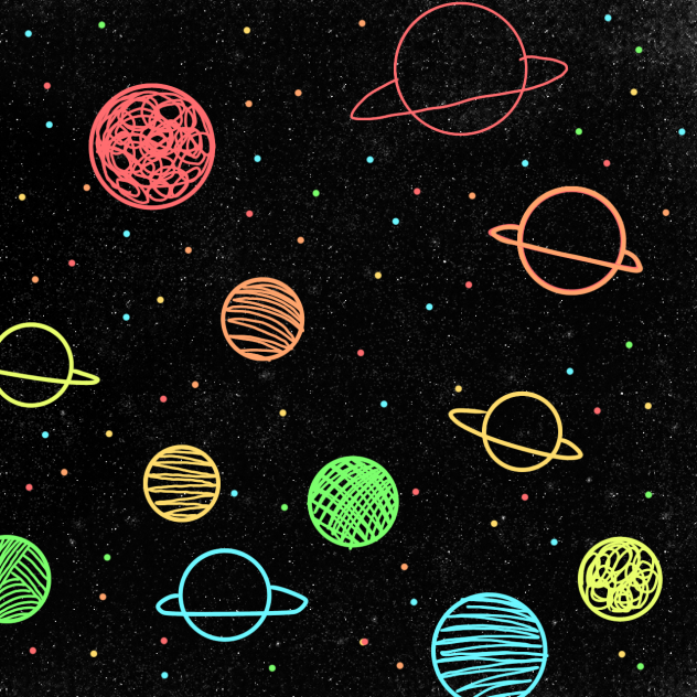 colored planets - ibisPaint