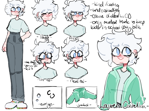 -Ref sheet of Alex’s mum- - ibisPaint