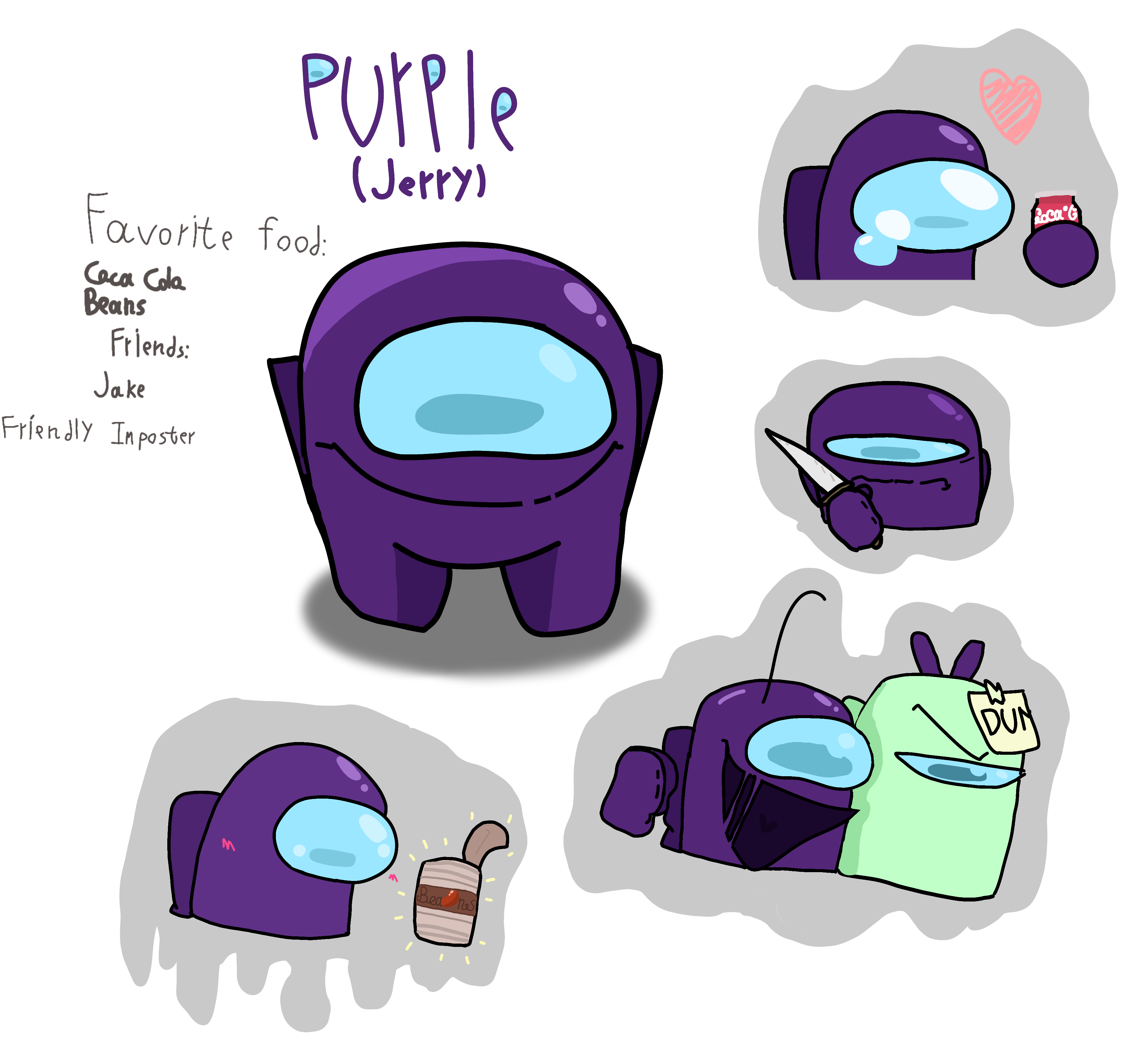Hello Purple (Jerry)! Among us - ibisPaint