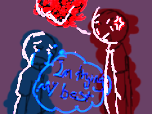 When parents yell at kids for bad grades - ibisPaint