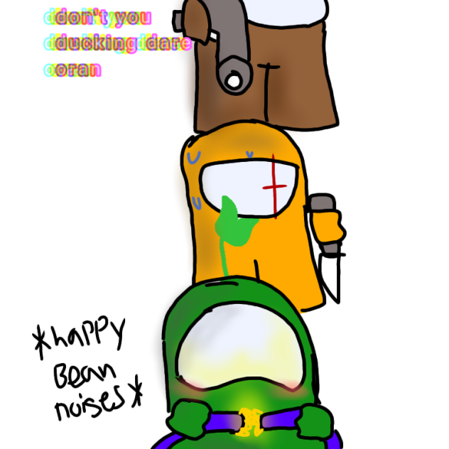 brown protect his bean UwU Brown X Green - ibisPaint