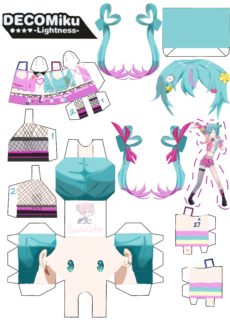 DECOMiku Papercraft - ibisPaint