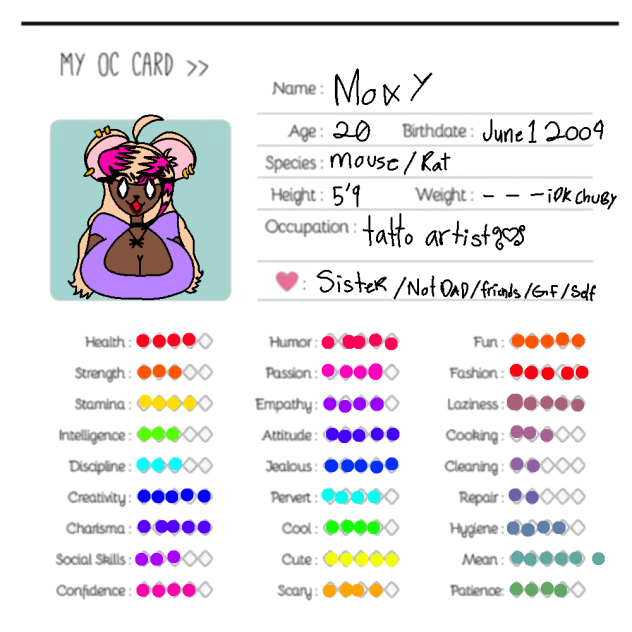 Moxy oc card - ibisPaint