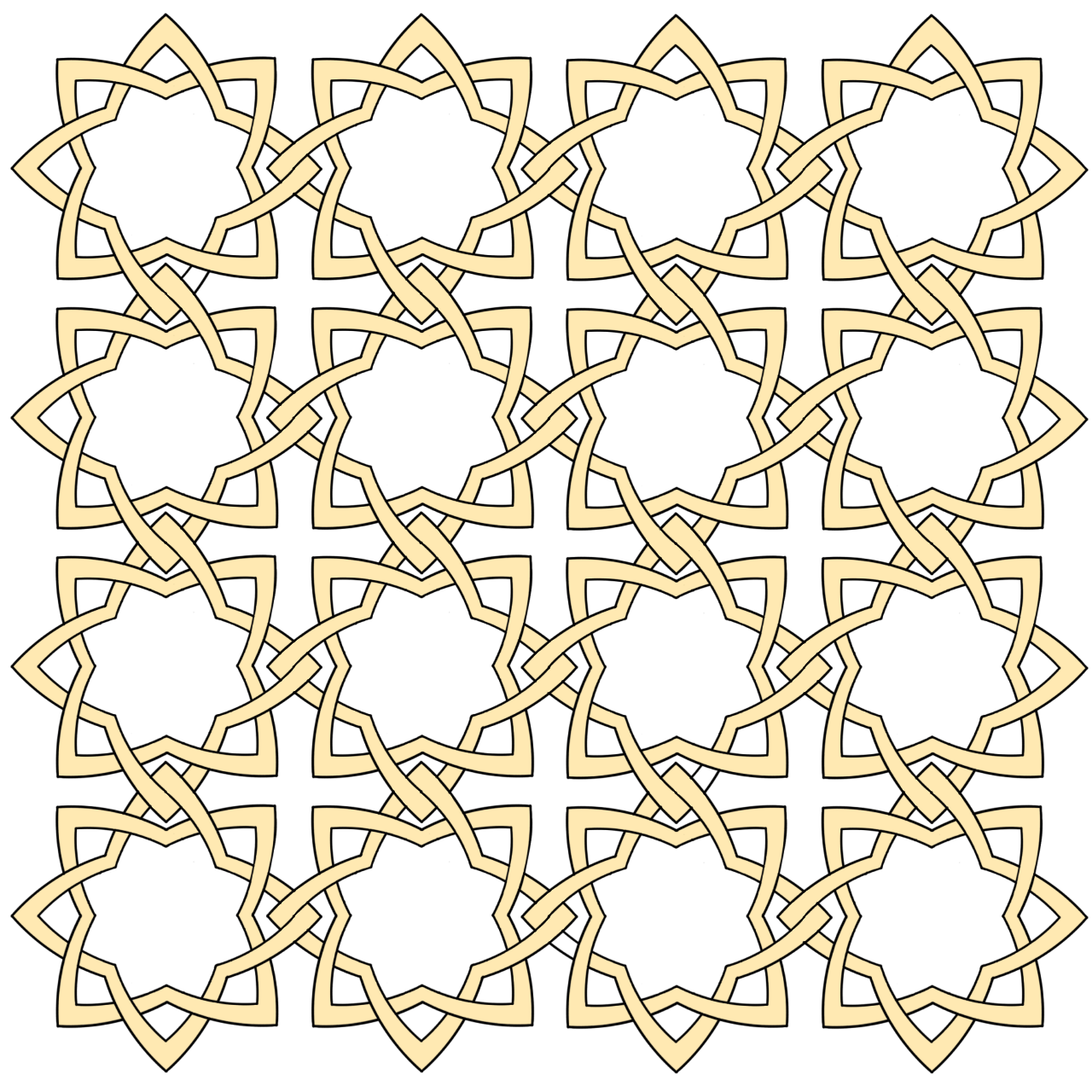 Pattern Arabesque Geometri 2 - ibisPaint