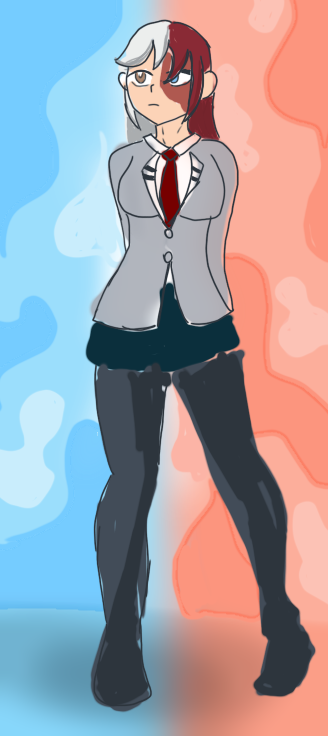 todoroki mujer fan art - ibisPaint