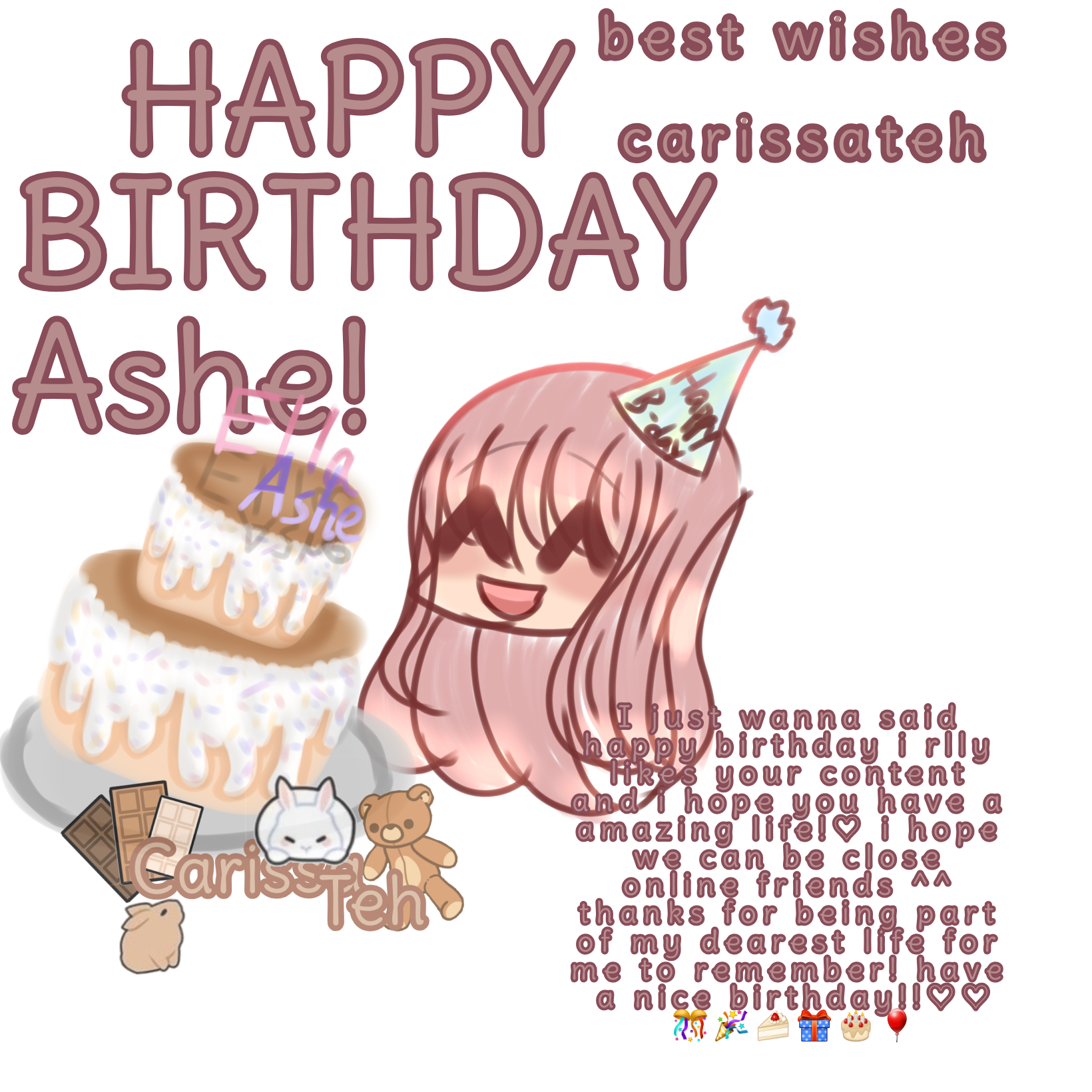 happy birthday Ashe! ♡ - ibisPaint