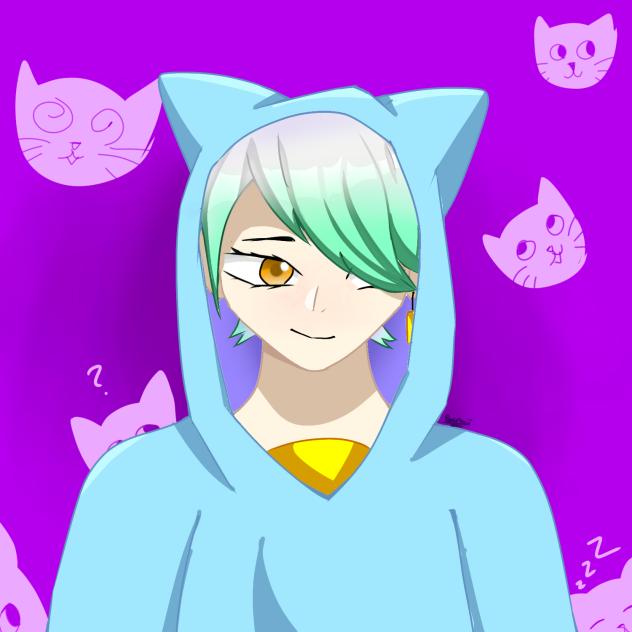 my oc with cats - ibisPaint