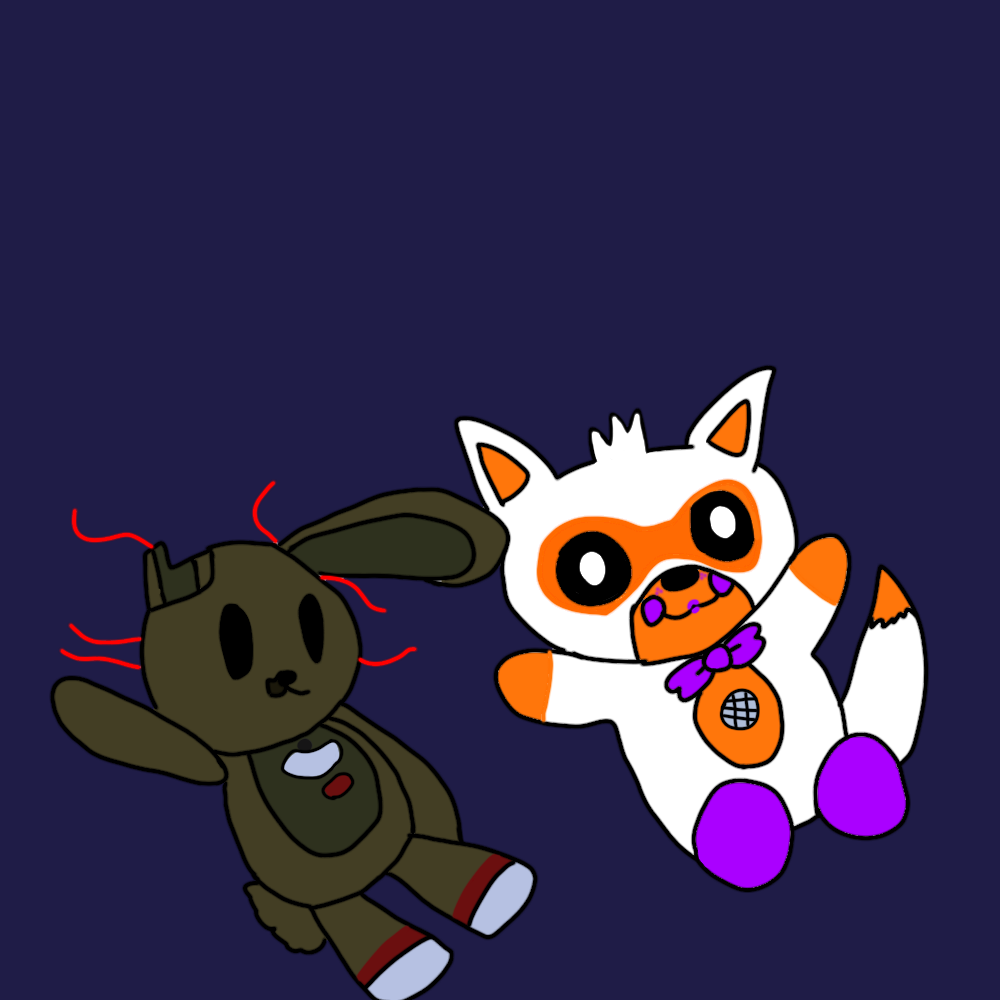 my OFFICAL Lolbit and Spring plushies - ibisPaint