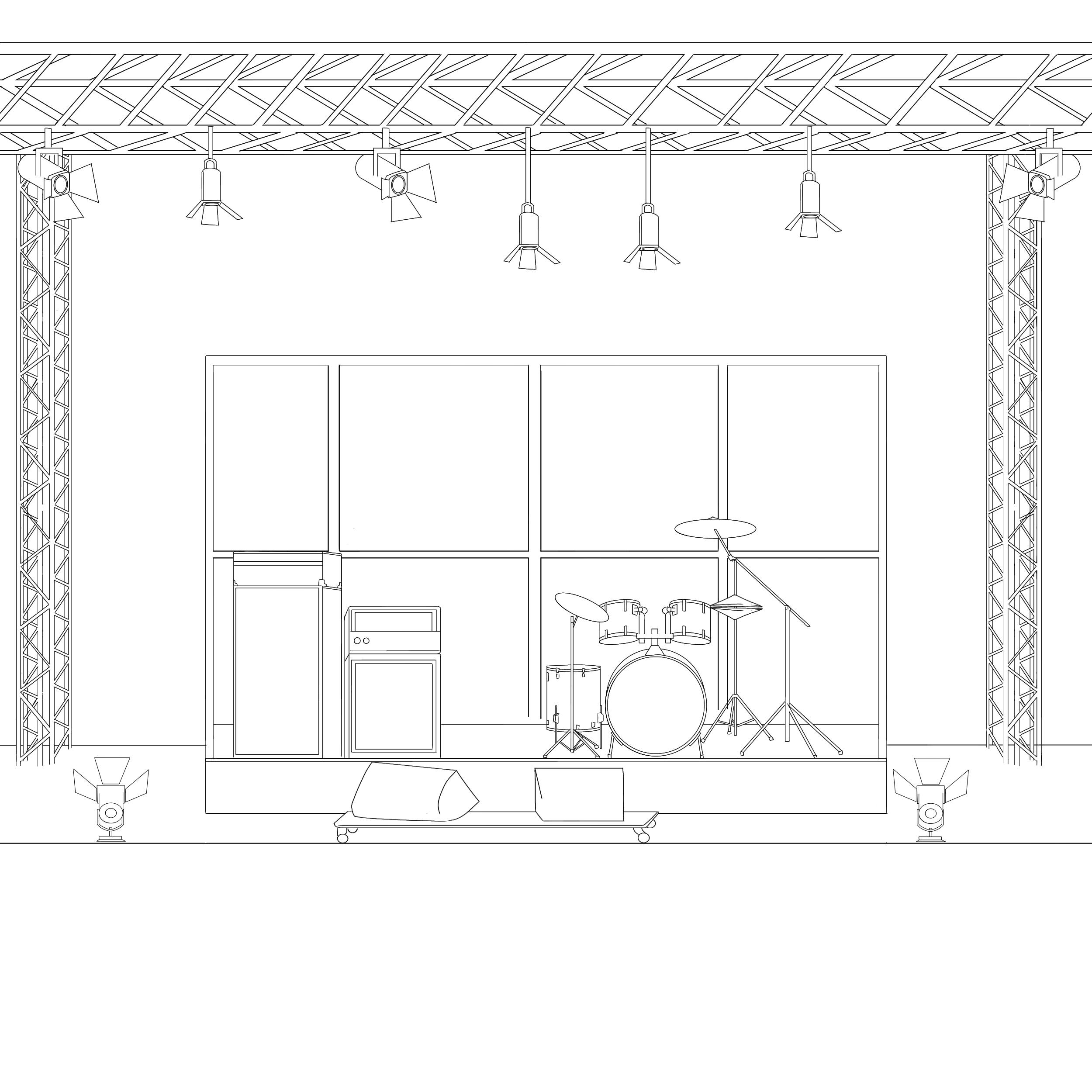 lineart live concert stage - ibisPaint