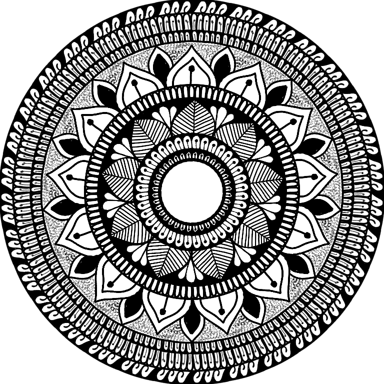 Simple mandala step by step - ibisPaint