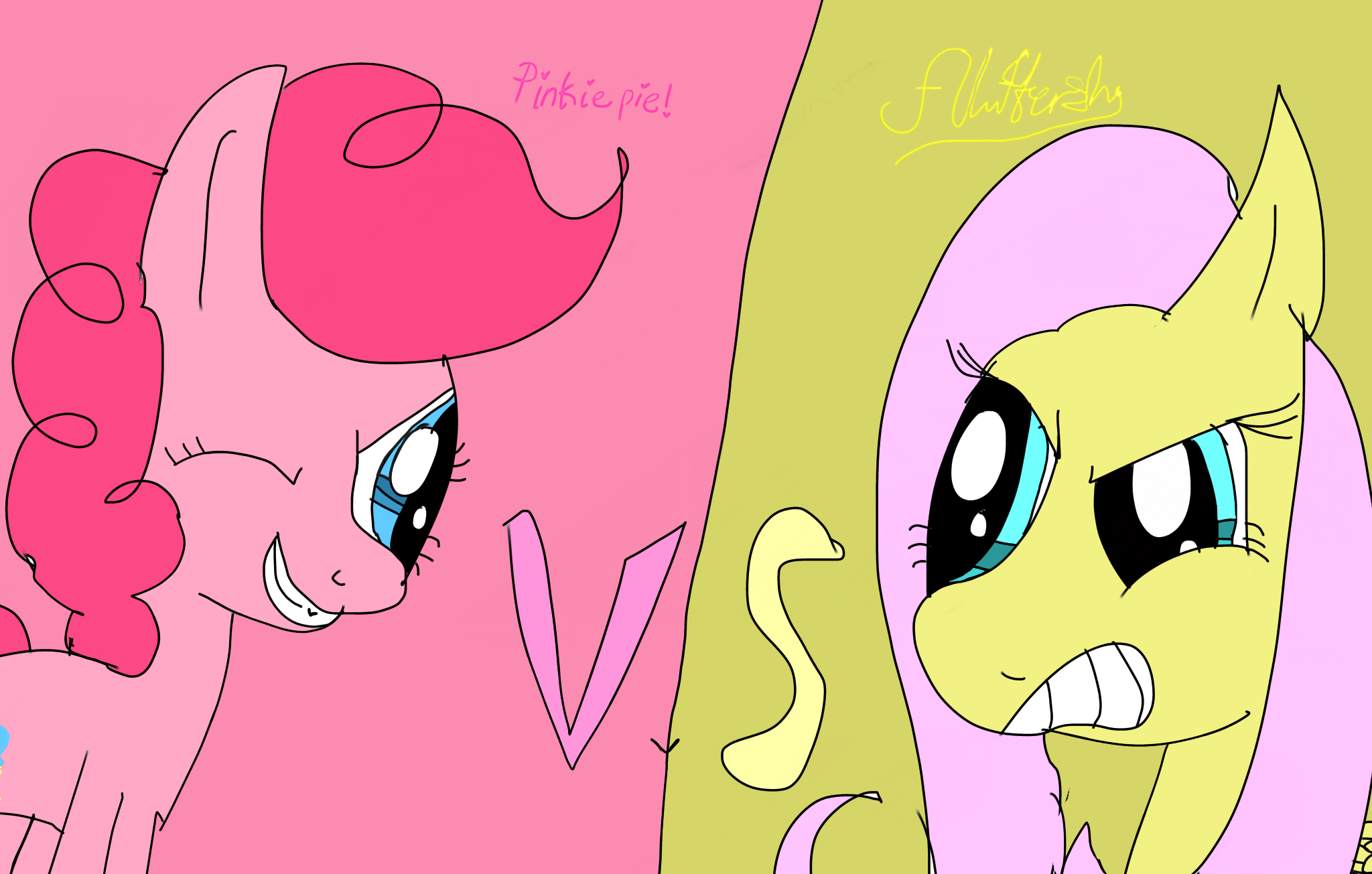 Pinkie Pie vs Fluttershy - ibisPaint