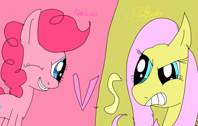 Pinkie Pie vs Fluttershy - ibisPaint